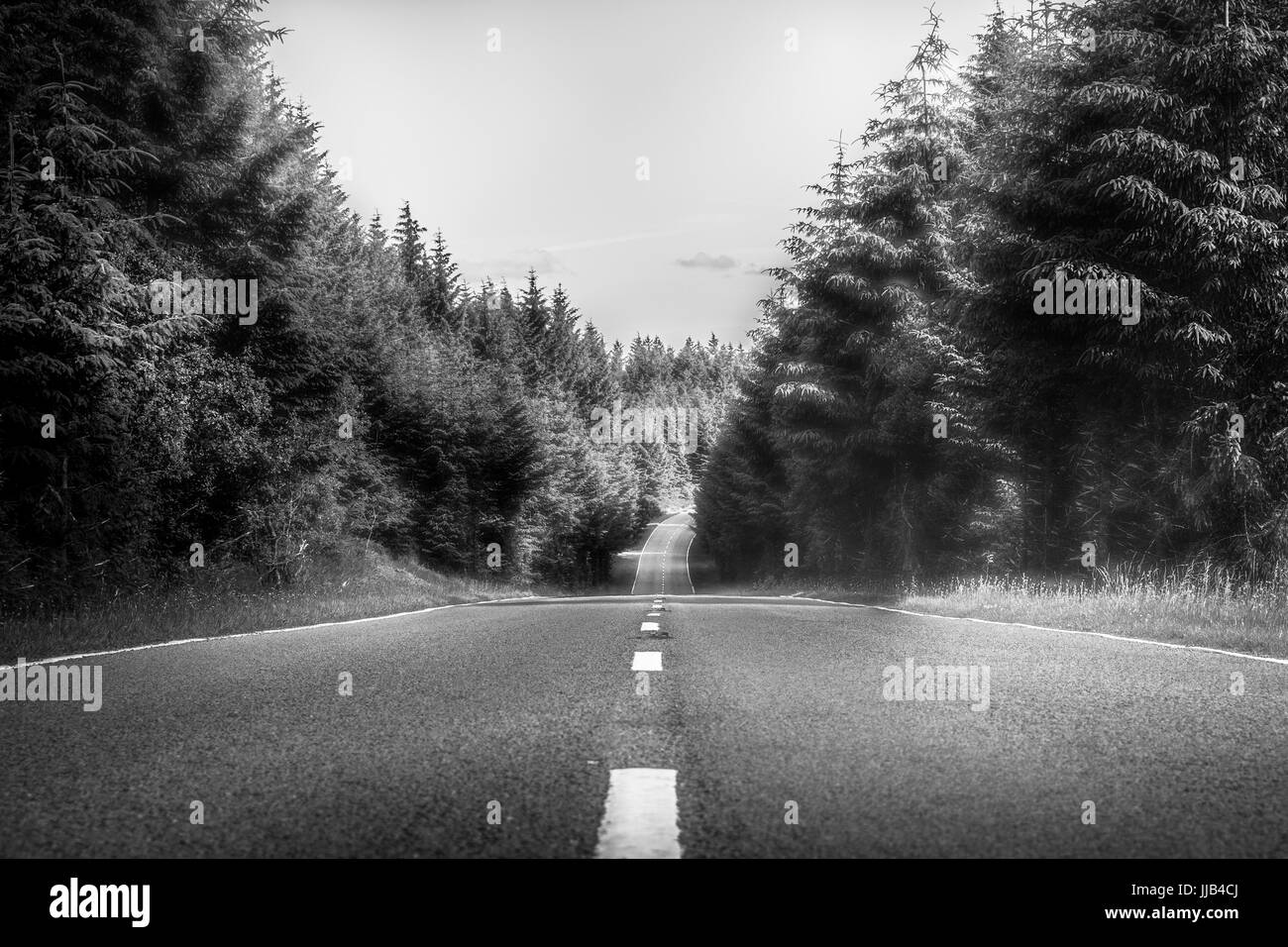 Denbigh Moors - Evo Triangle, B4501 Road Stock Photo - Alamy