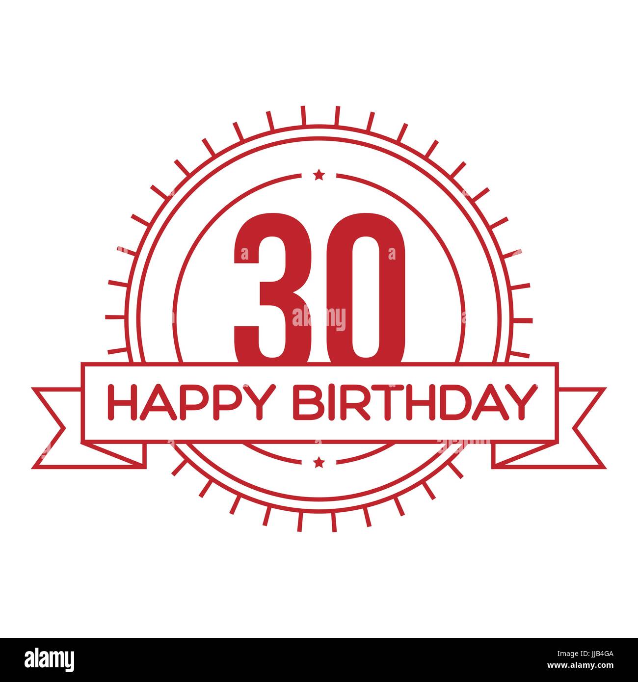 Happy Birthday Thirty years sign vector Stock Vector Image & Art - Alamy