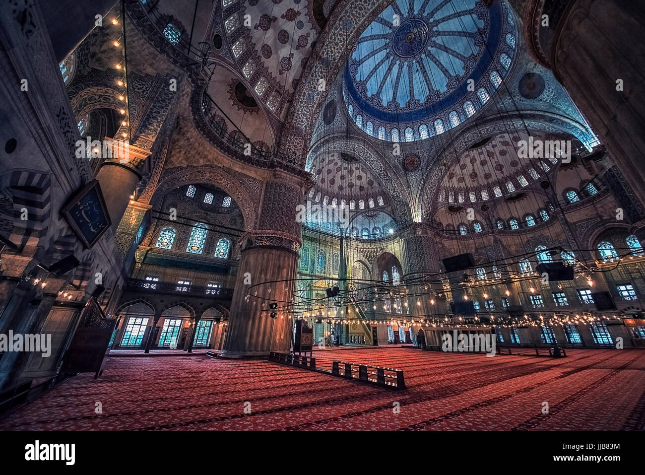 Inside the blue mosque hi-res stock photography and images - Alamy