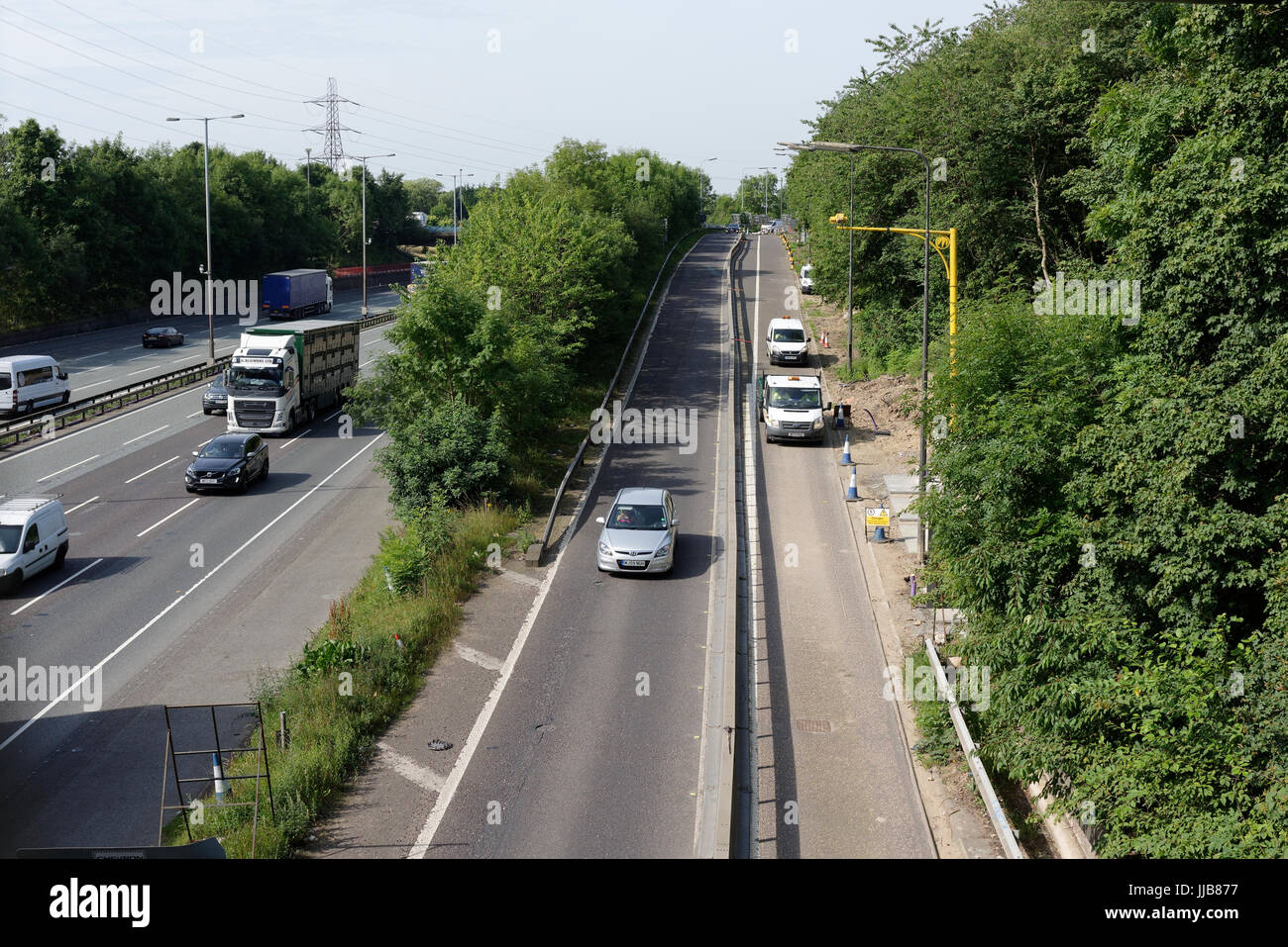 M60 motorway at junction 17 in whitefield greater manchester uk Stock ...