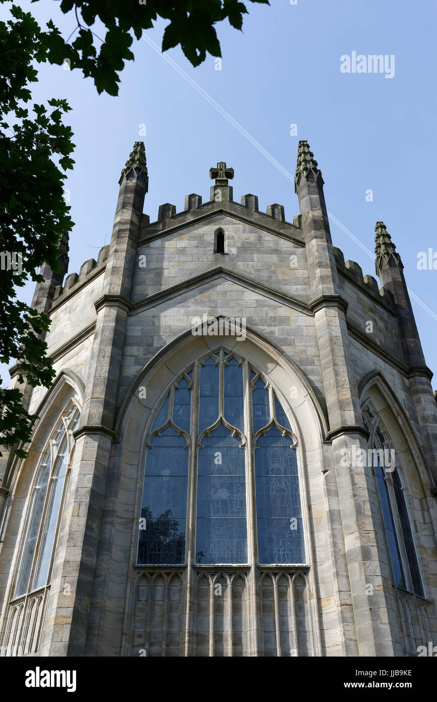 Church window low angle view at all saints church stand in whitefield ...