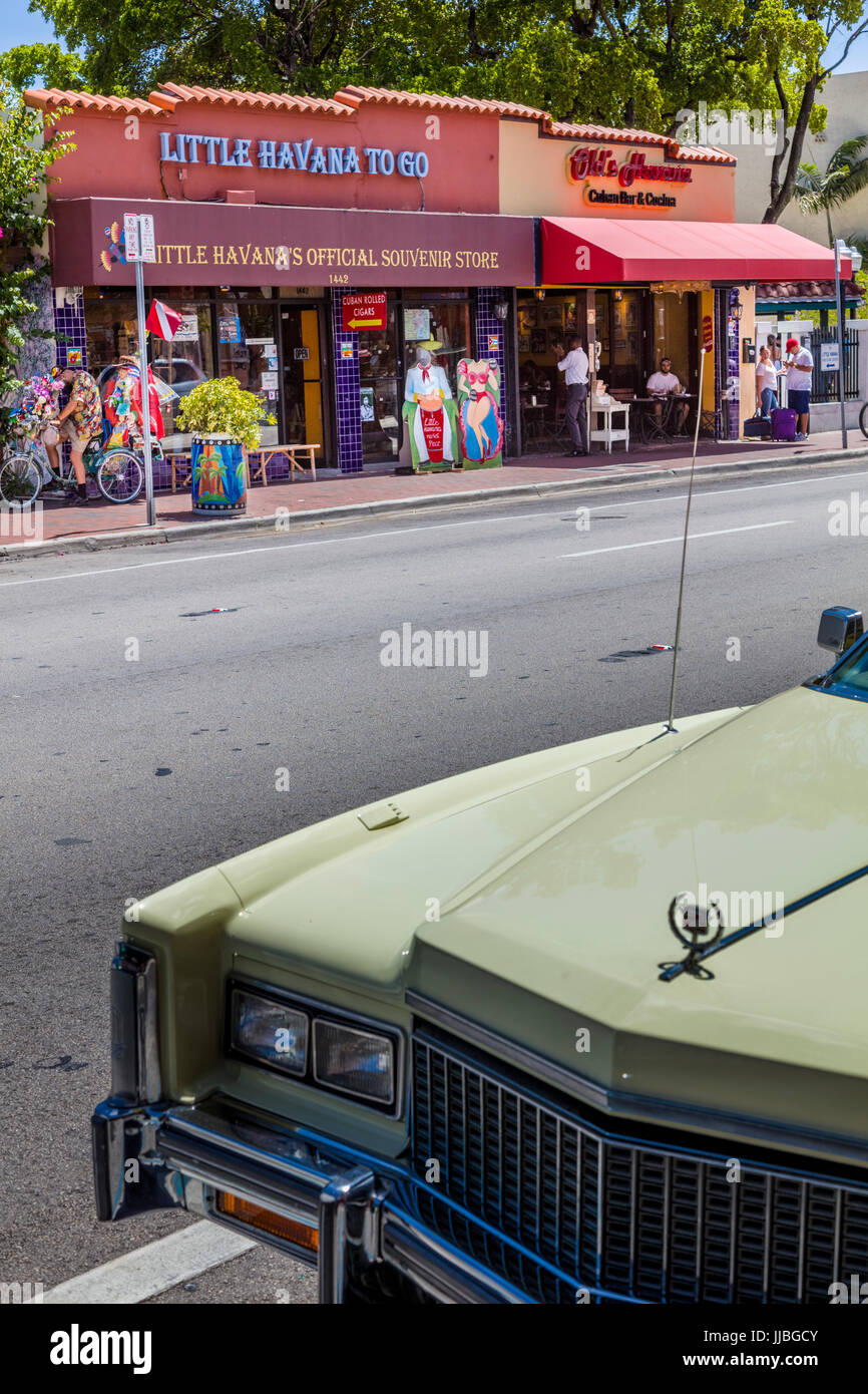 Cuban neighborhood of Little Havana in Miami Florida Stock Photo - Alamy