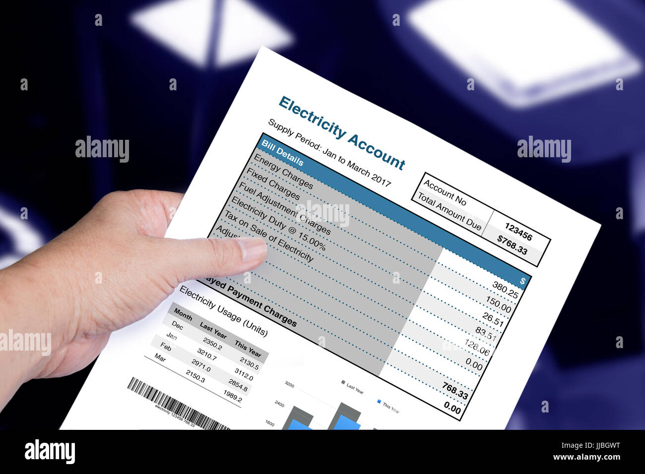 Electric bill hi-res stock photography and images - Alamy