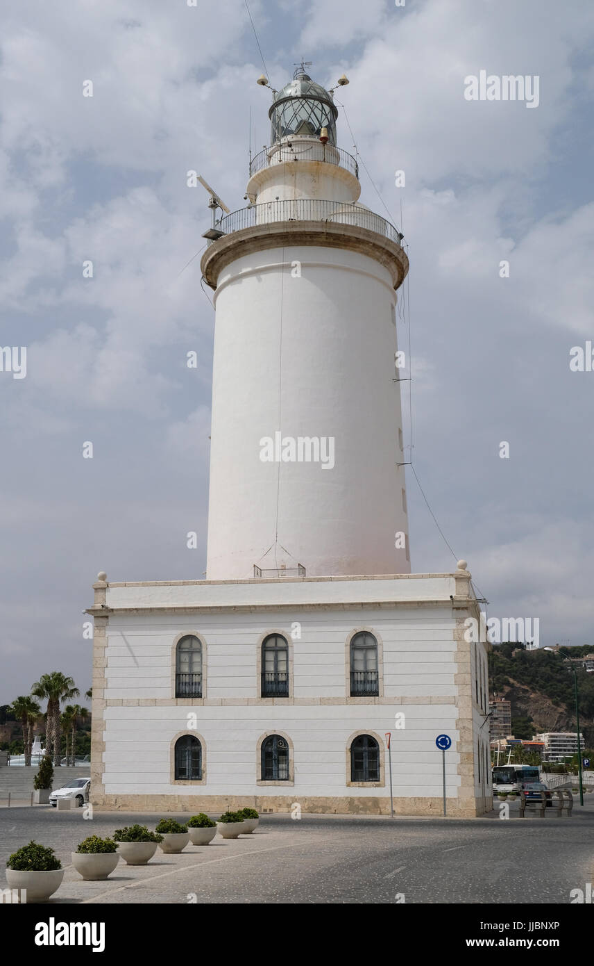 MALAGA, ANDALUCIA/SPAIN - JULY 5 : Lighthouse in the Harbour Area of ...