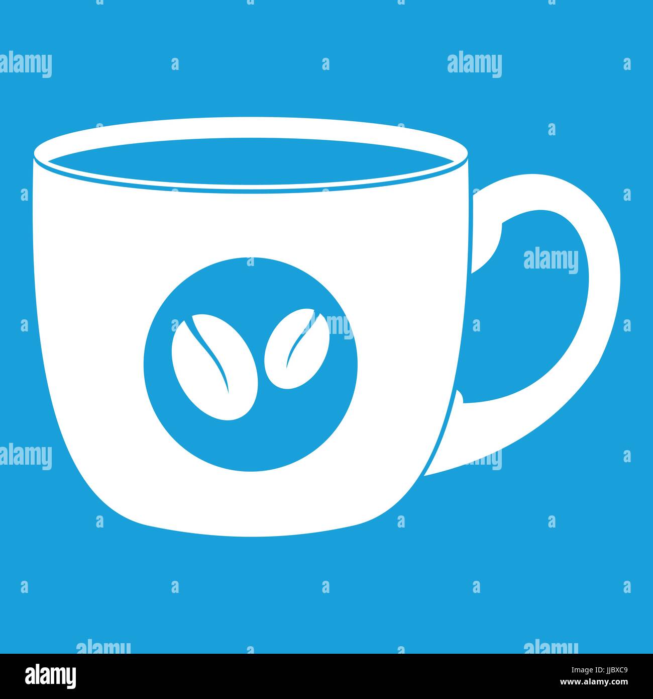 Cup of coffee icon white Stock Vector Image & Art - Alamy