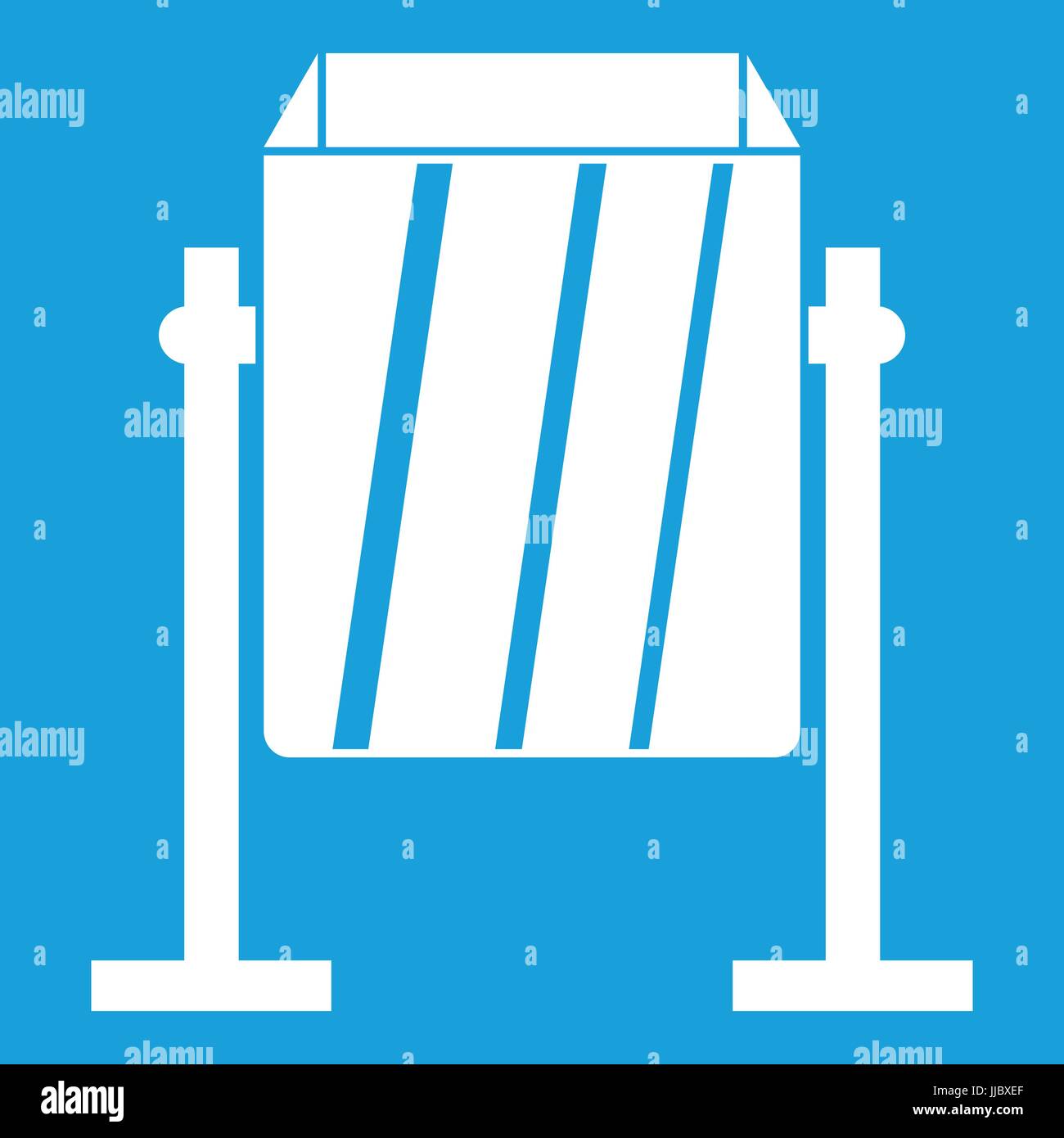 Metal dust bin icon white Stock Vector Image & Art - Alamy