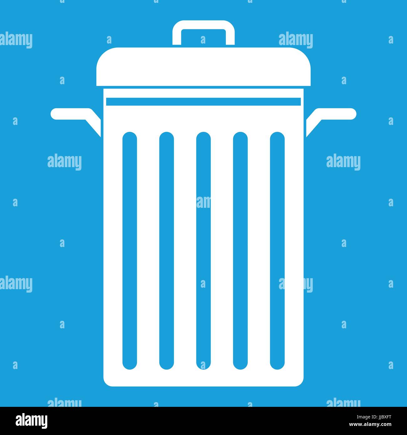 Metal trash can icon white Stock Vector Image & Art - Alamy