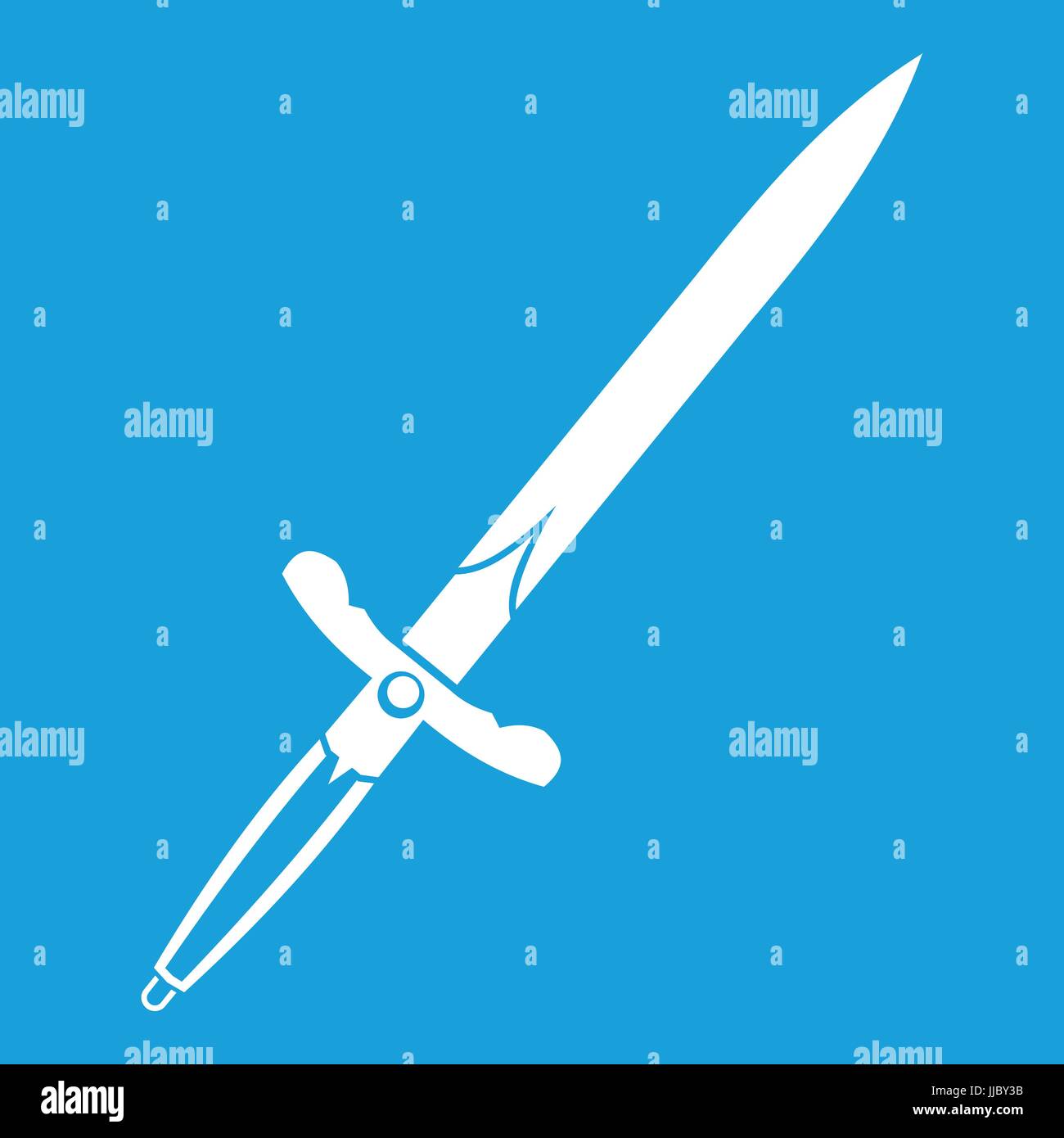 Sword icon white Stock Vector Image & Art - Alamy