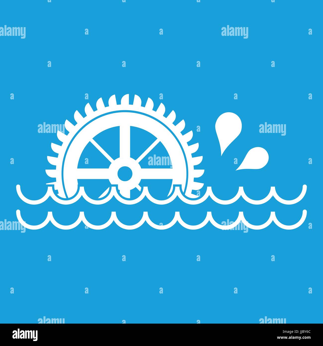 Old waterwheel Stock Vector Images - Alamy