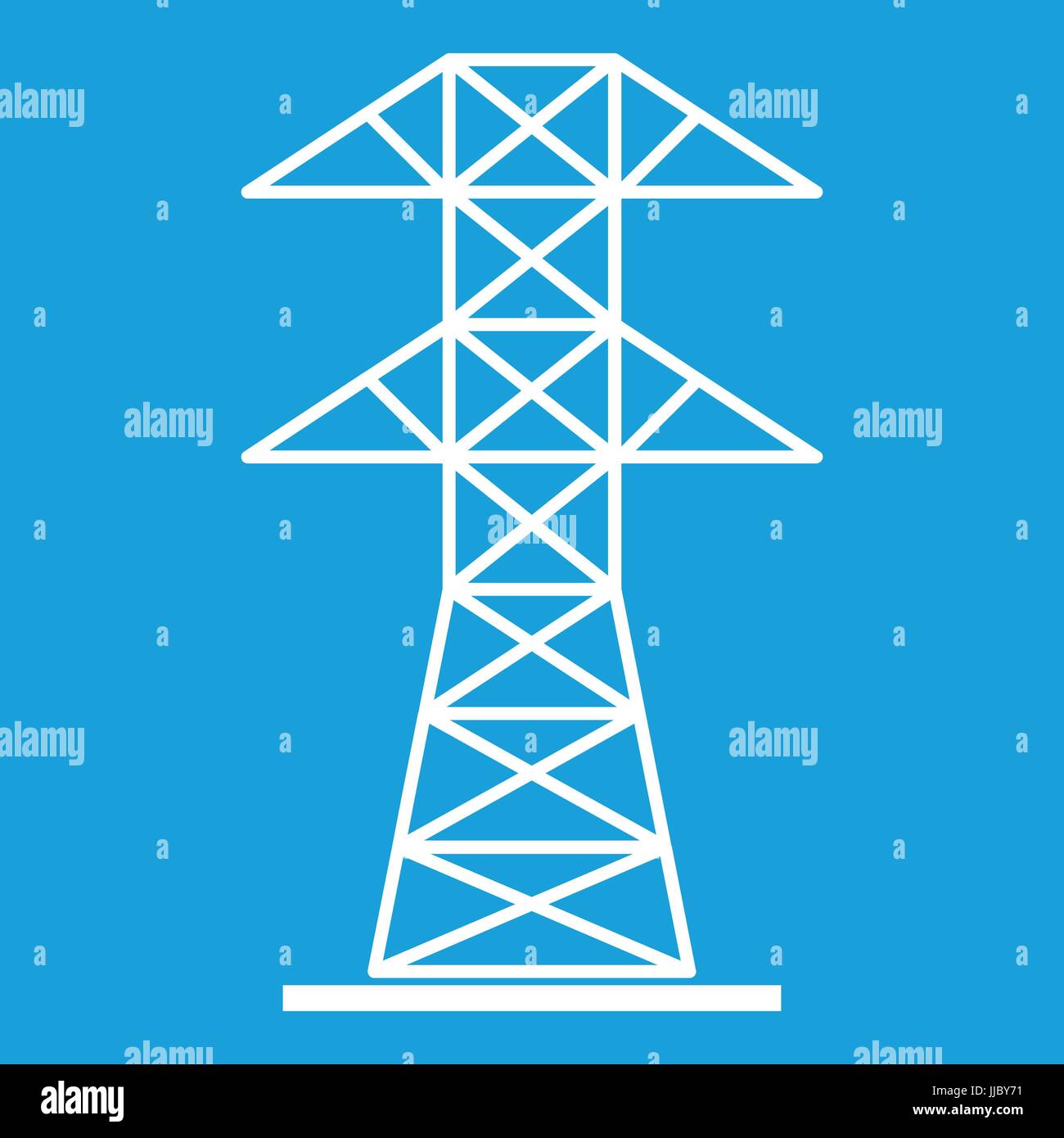 High voltage tower icon white Stock Vector Image & Art - Alamy