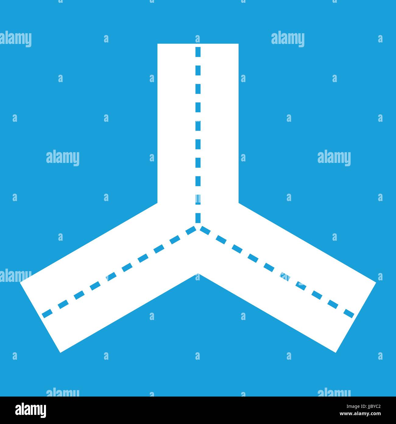 Three roads icon white Stock Vector Image & Art - Alamy