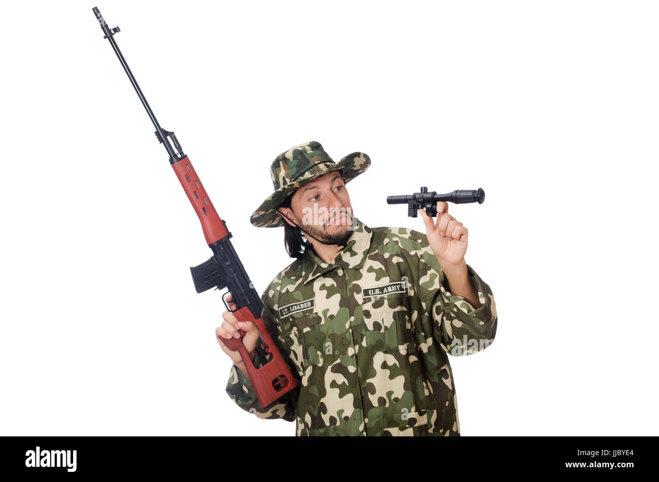 Man aiming looking scope rifle hi-res stock photography and images - Alamy