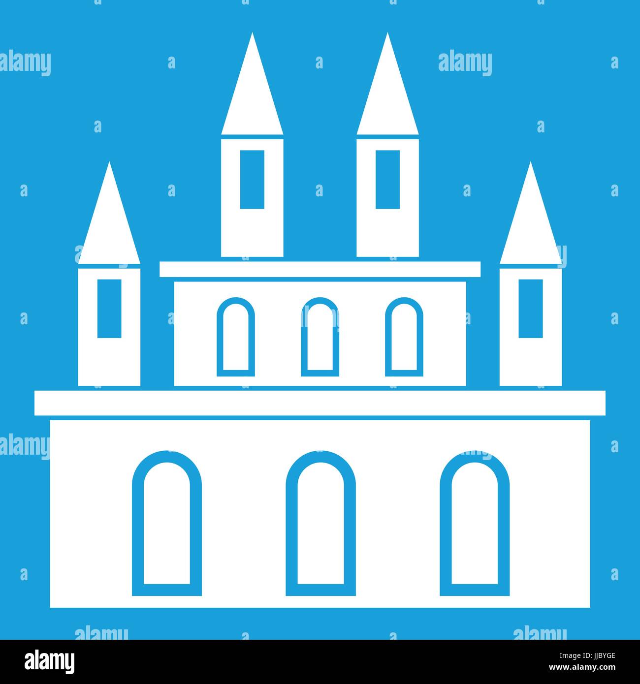 Medieval castle icon white Stock Vector Image & Art - Alamy