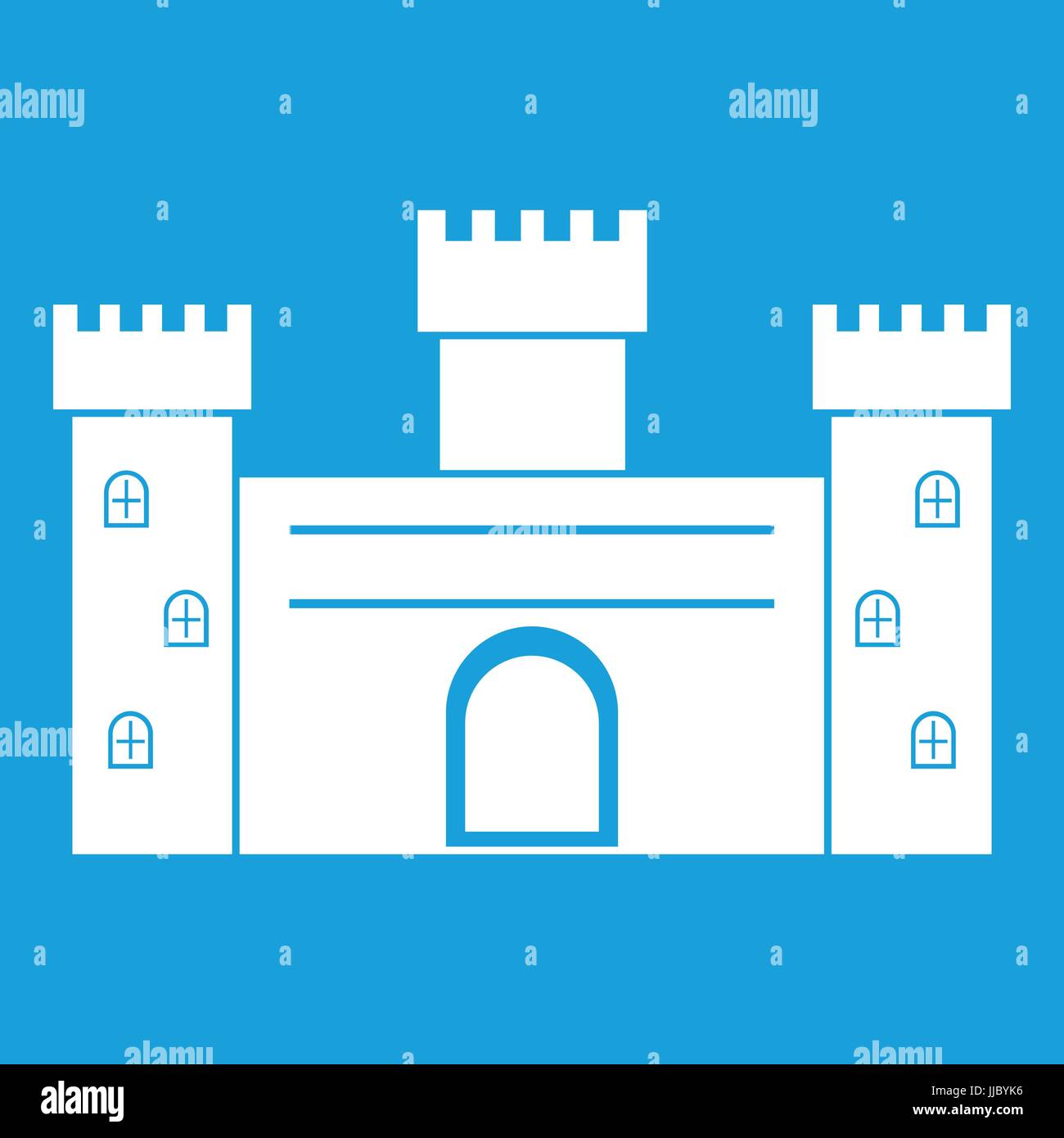 Medieval fortification icon white Stock Vector Image & Art - Alamy