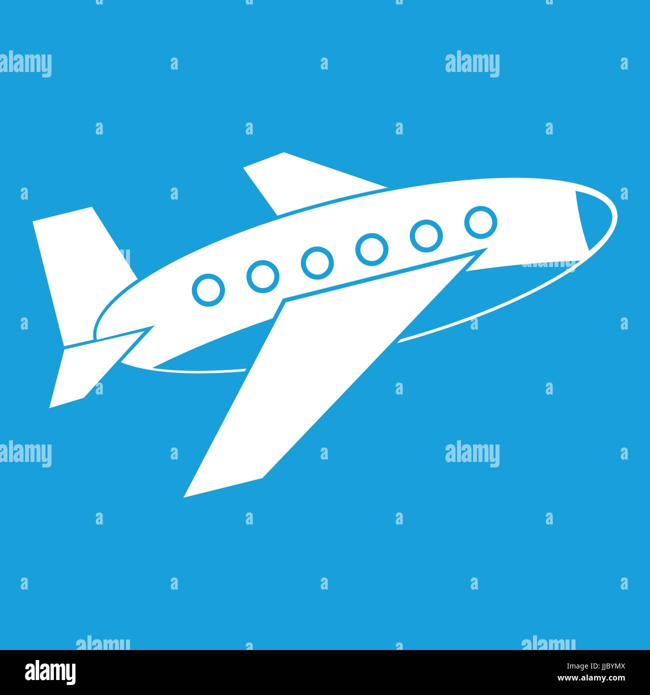Airplane icon white Stock Vector Image & Art - Alamy