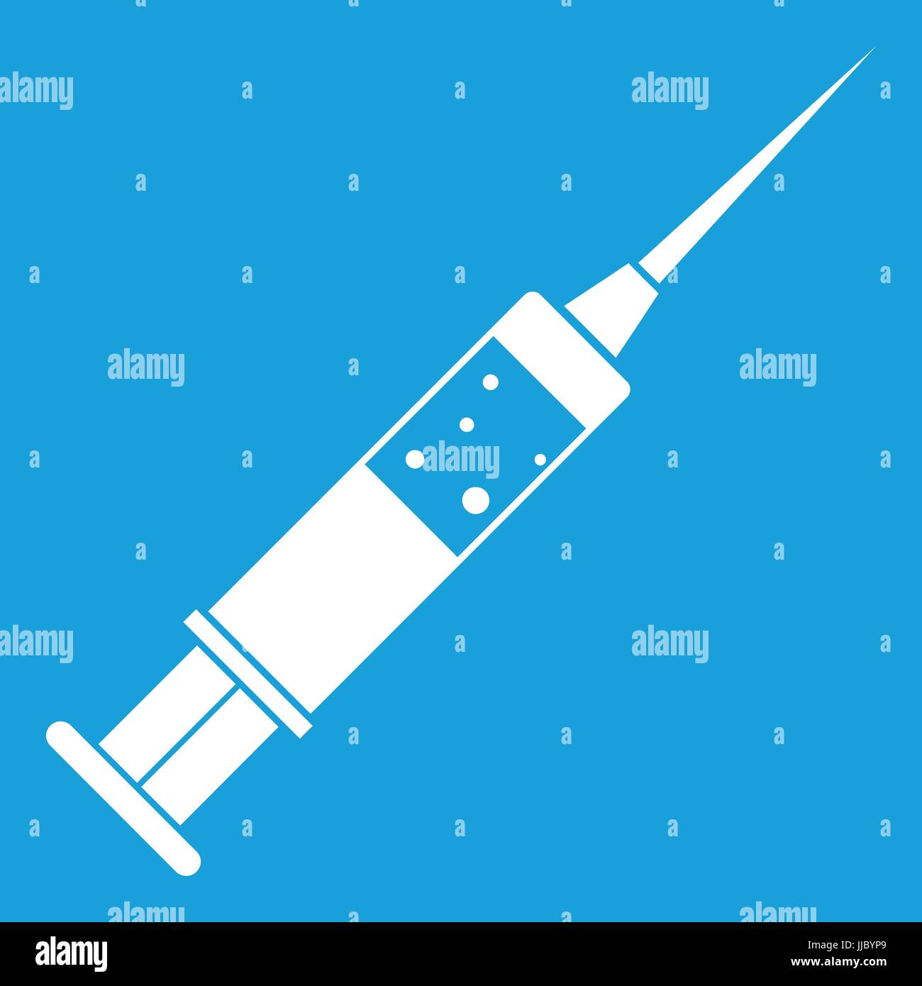 Injection syringe icon white Stock Vector Image & Art - Alamy