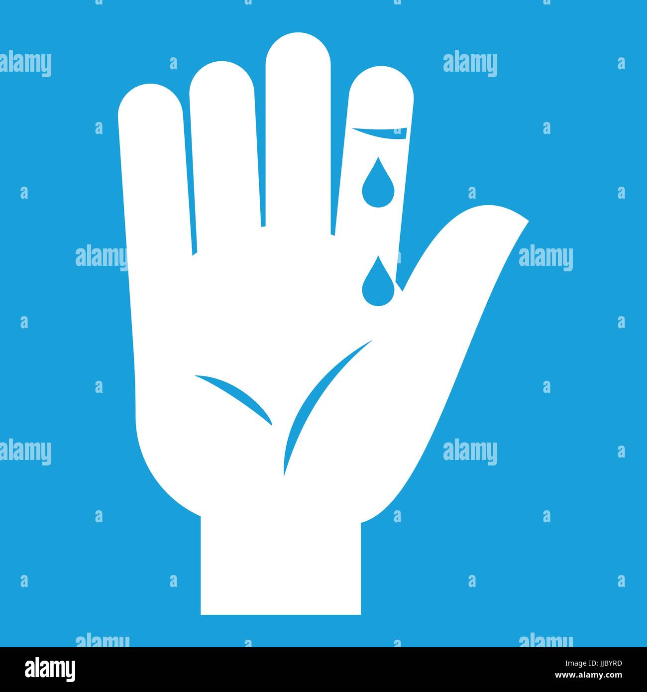 Finger with blood dripping icon white Stock Vector Image & Art - Alamy