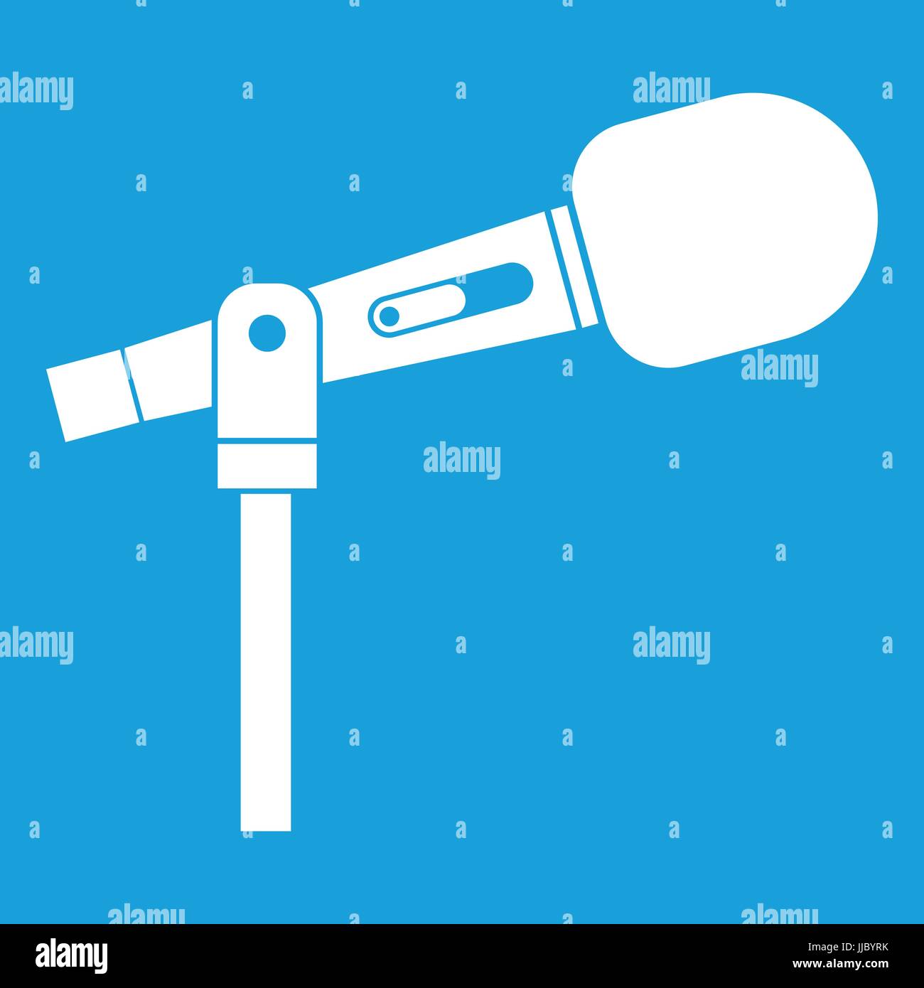 Microphone icon white Stock Vector Image & Art - Alamy