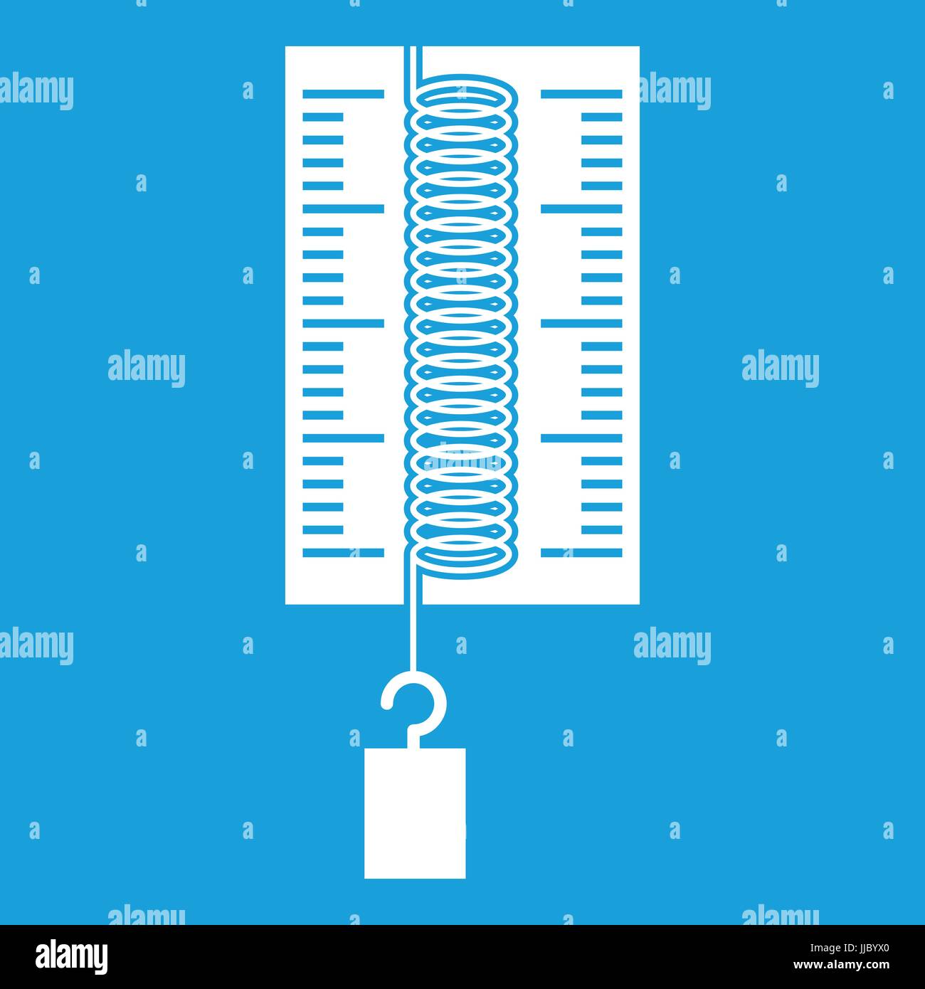 Physics dynamometer for laboratory work icon white Stock Vector Image ...