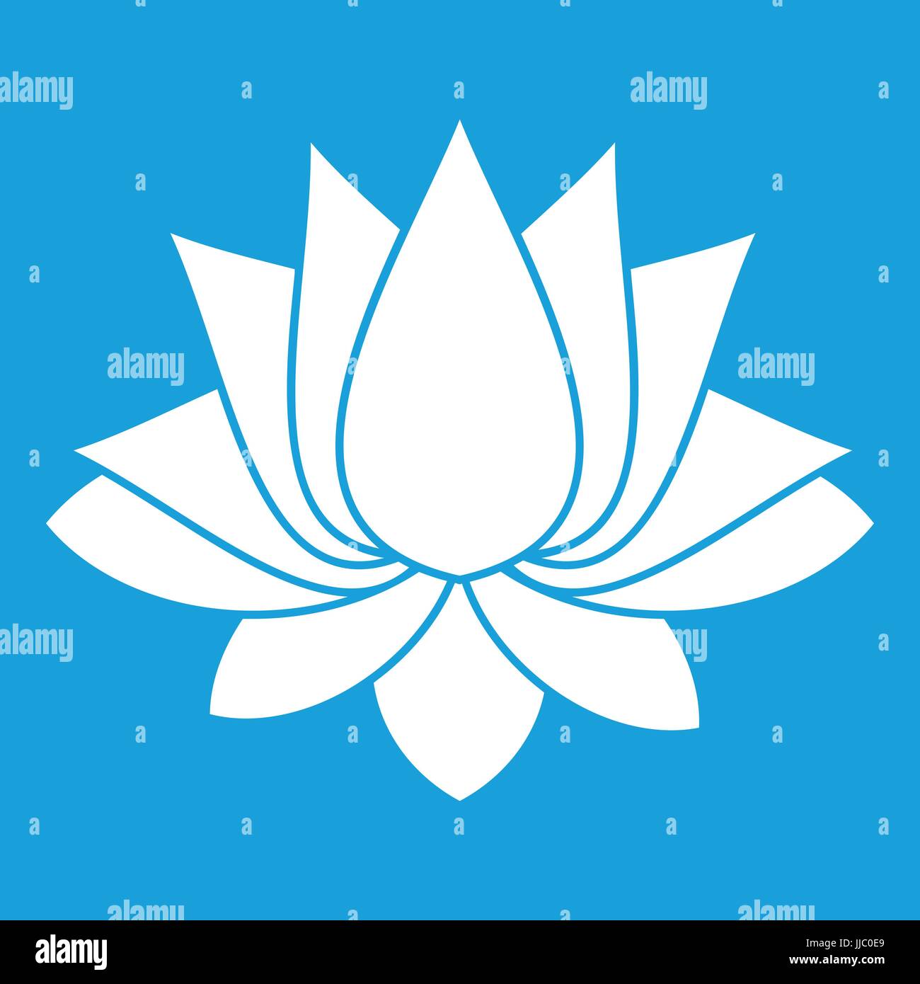 Lotus icon white Stock Vector Image & Art - Alamy