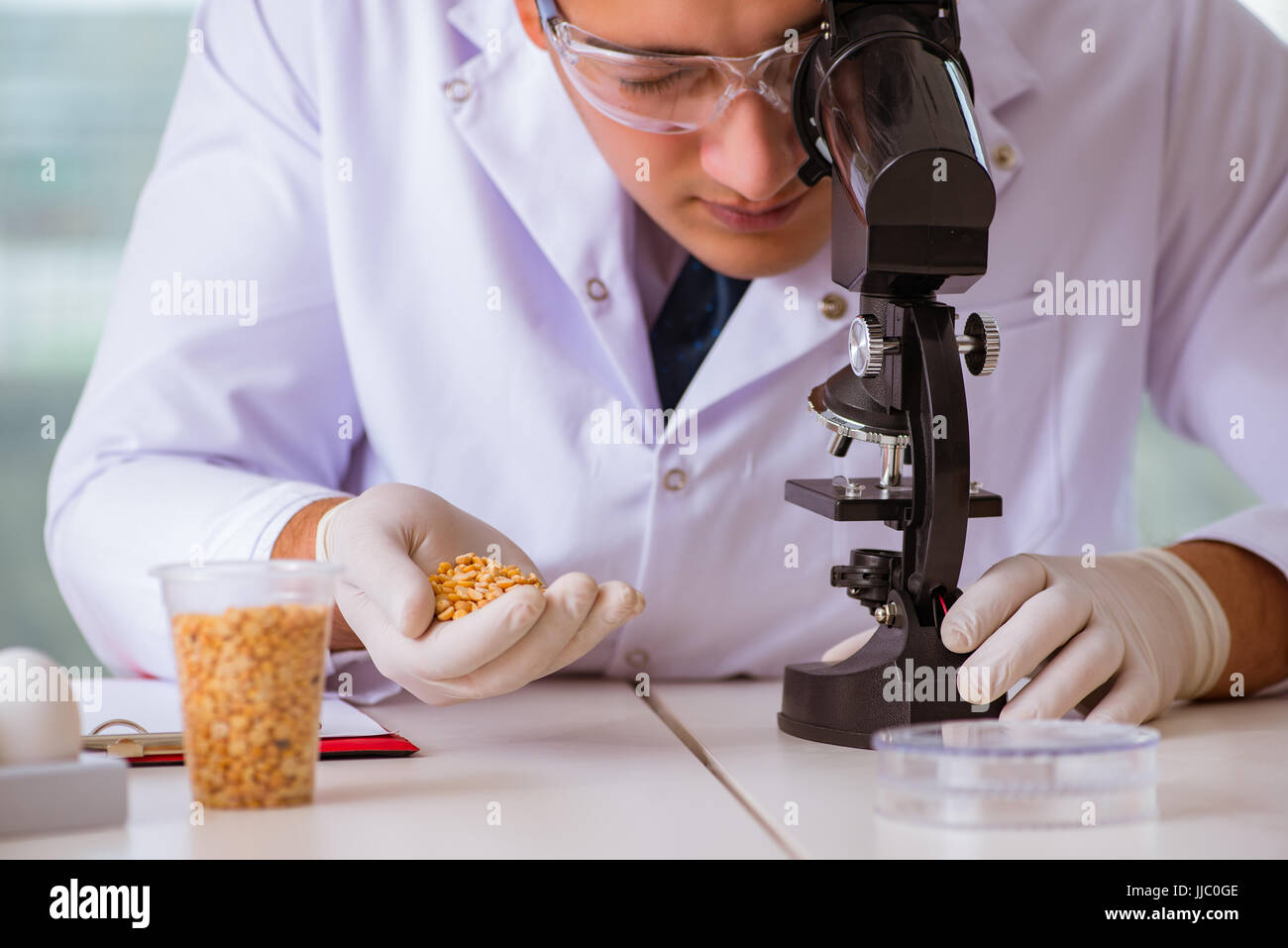 Nutrition expert testing food products in lab Stock Photo - Alamy