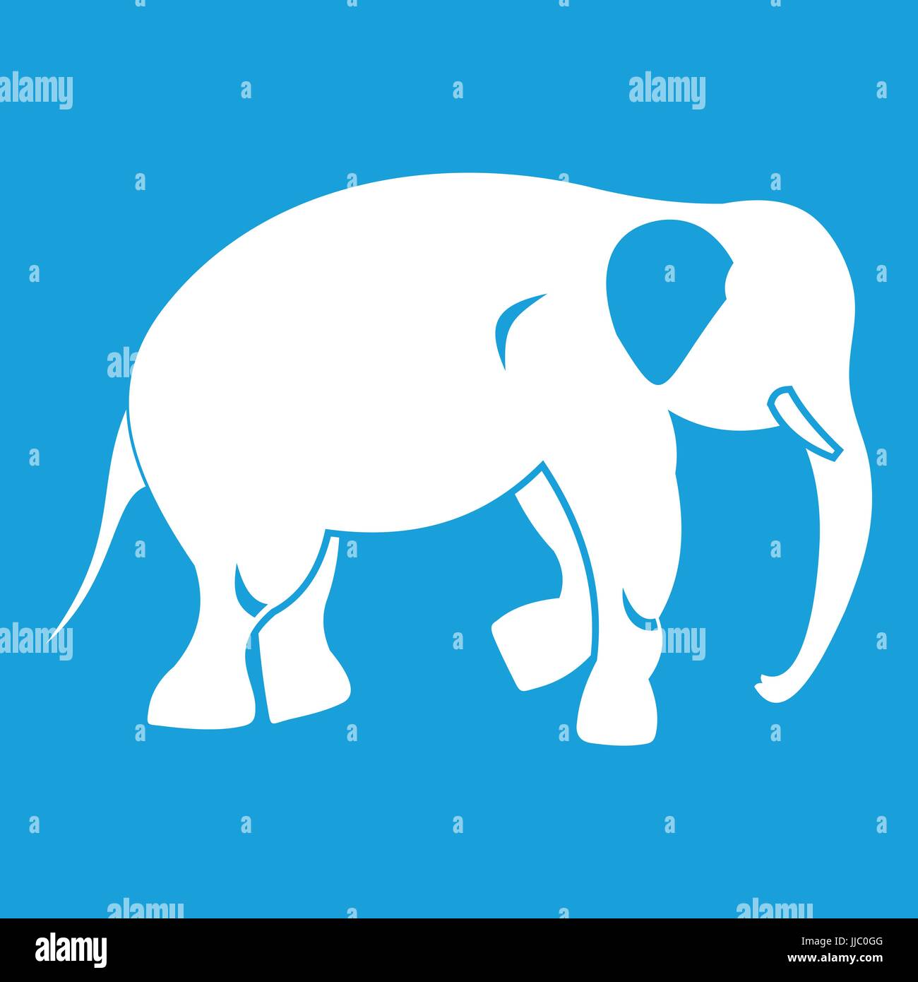 Elephant icon white Stock Vector Image & Art - Alamy