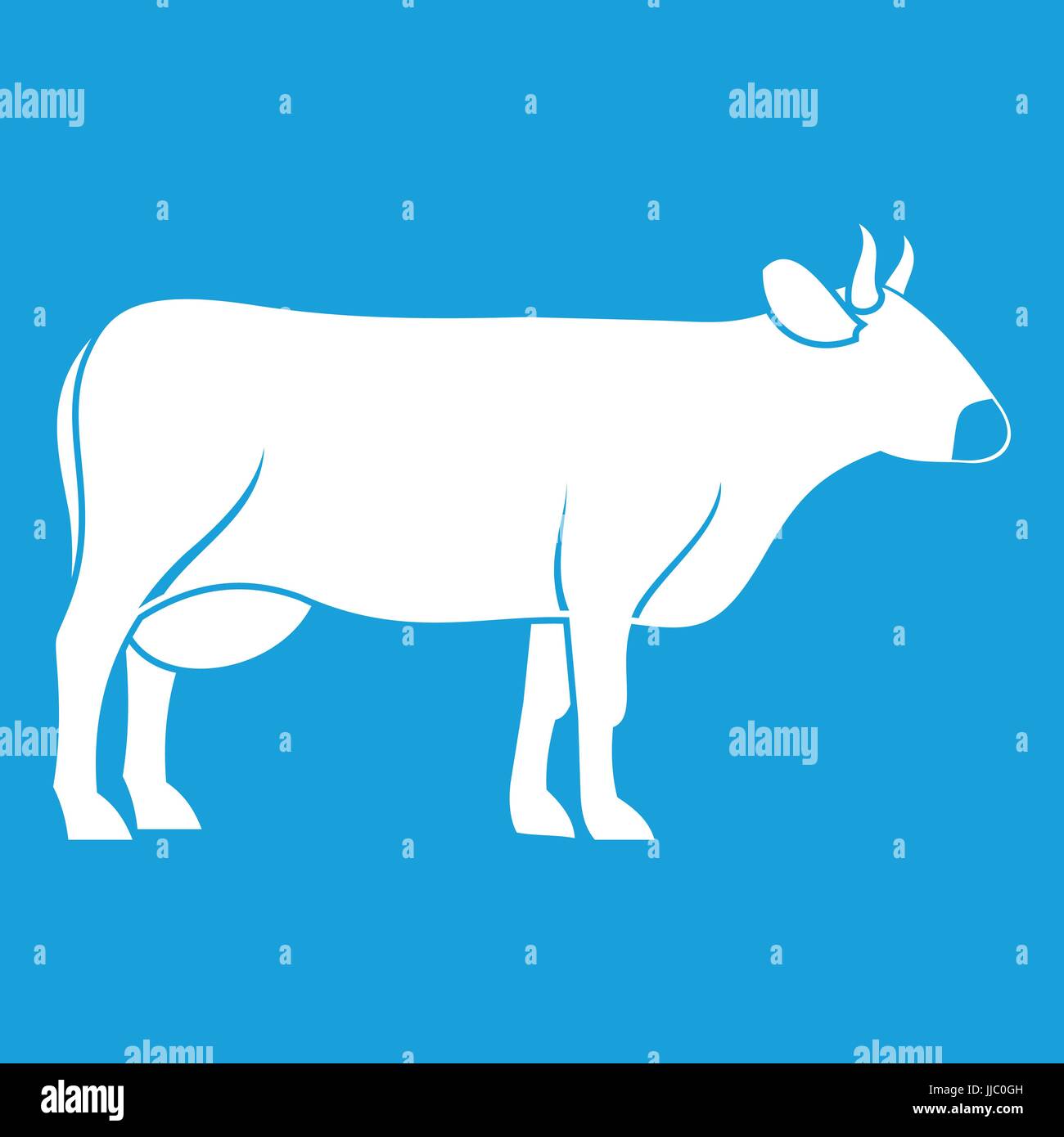 Cow icon white Stock Vector Image & Art - Alamy