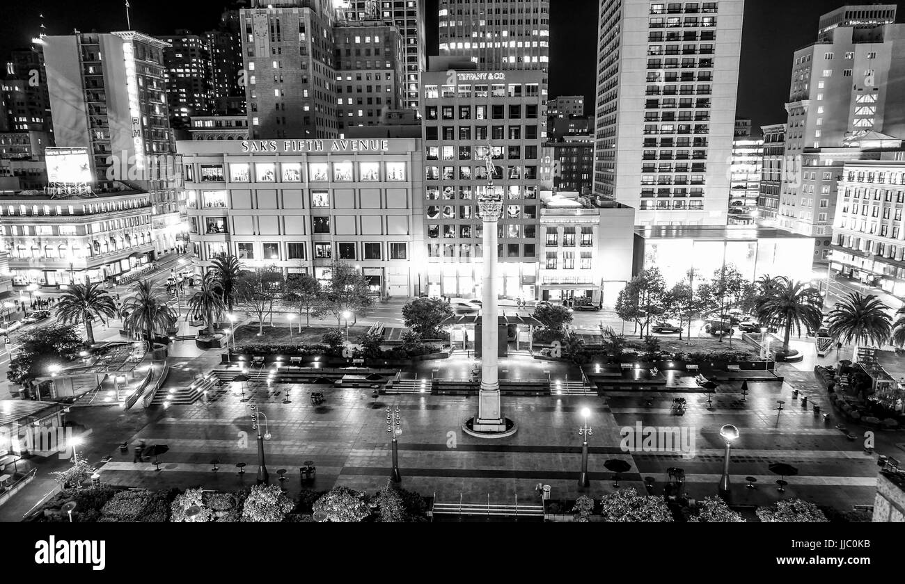 Beautiful San Francisco Union Square by night - SAN FRANCISCO ...