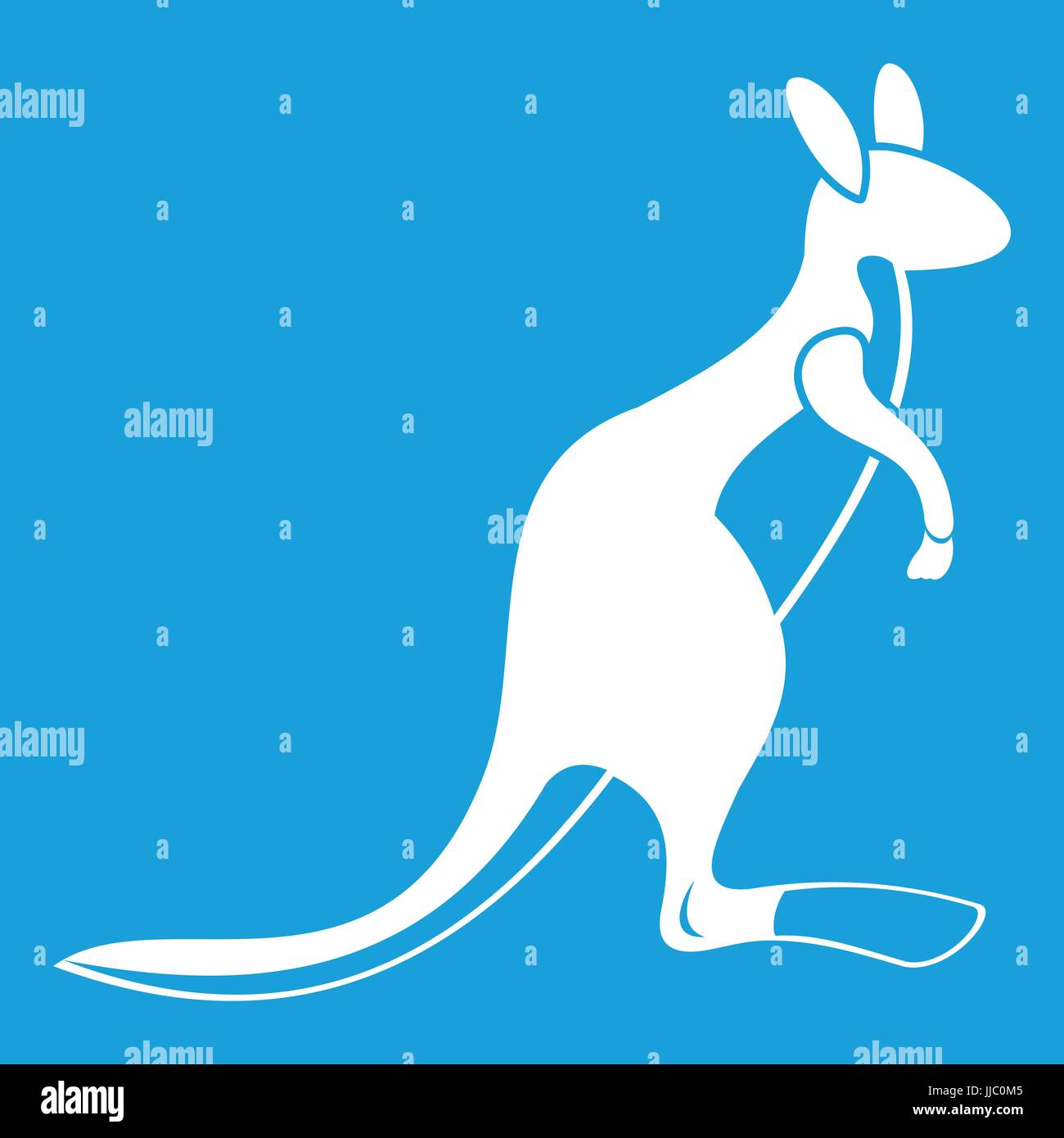 Kangaroo icon white Stock Vector Image & Art - Alamy