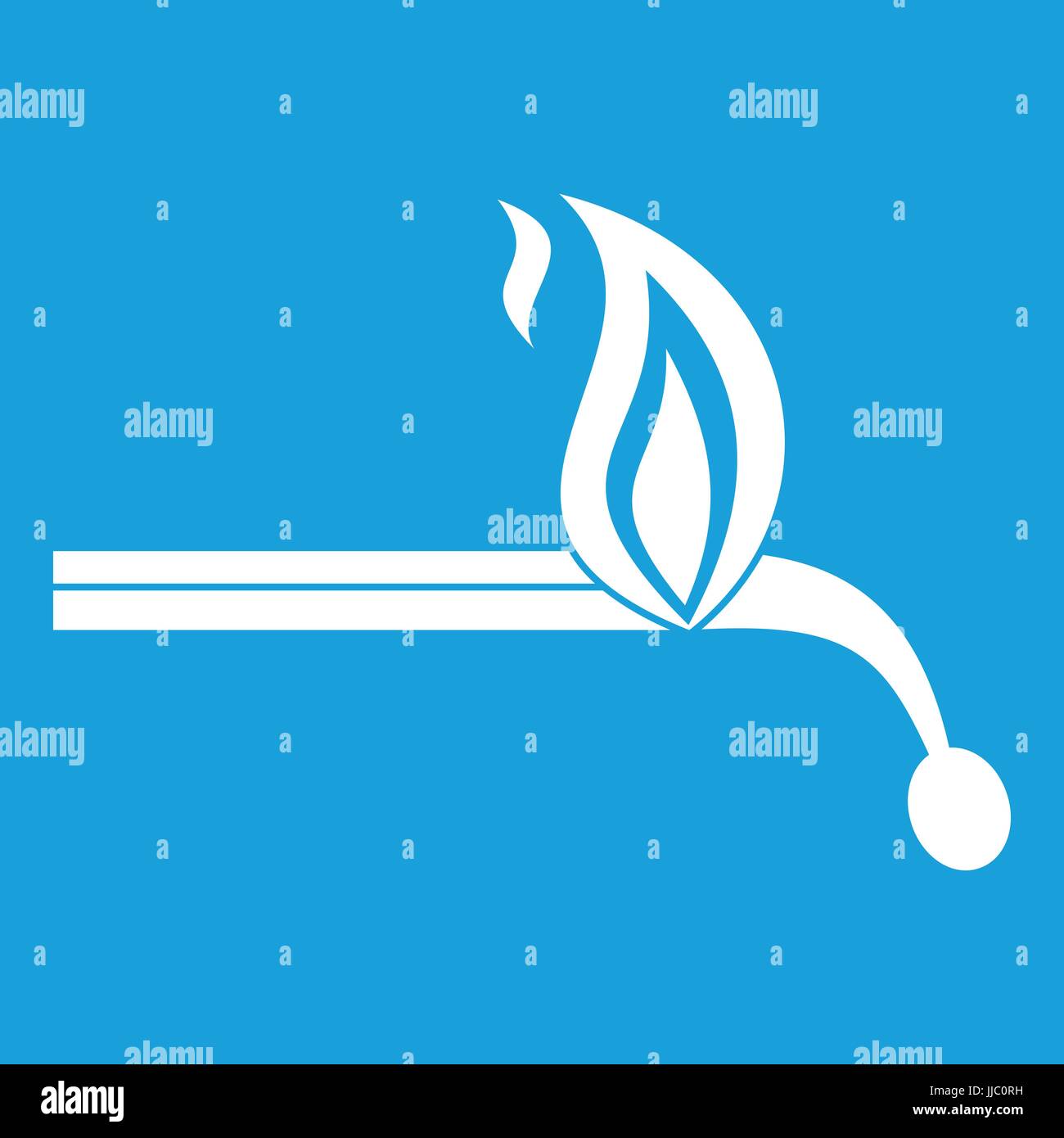 Burning stick match fire logo hi-res stock photography and images - Alamy