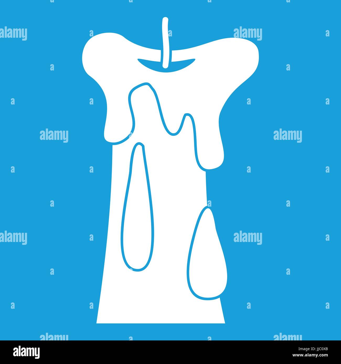 Long candle icon white Stock Vector Image & Art - Alamy