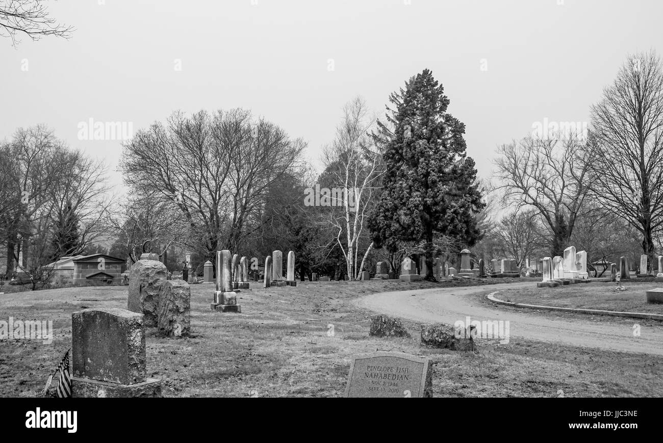 River street cemetery Black and White Stock Photos & Images - Alamy