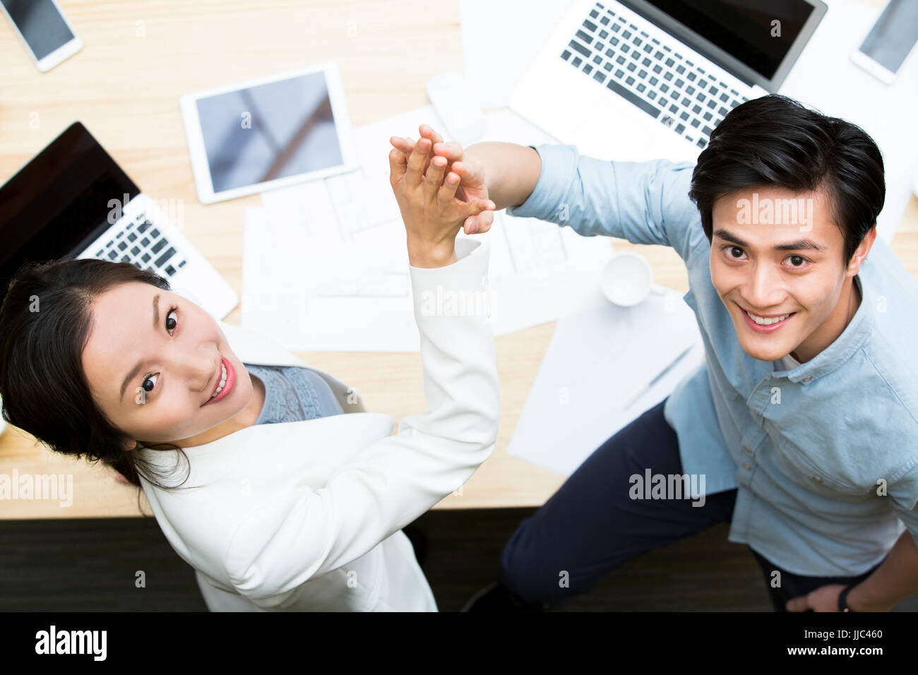 Cheerful two business women working hi-res stock photography and images ...