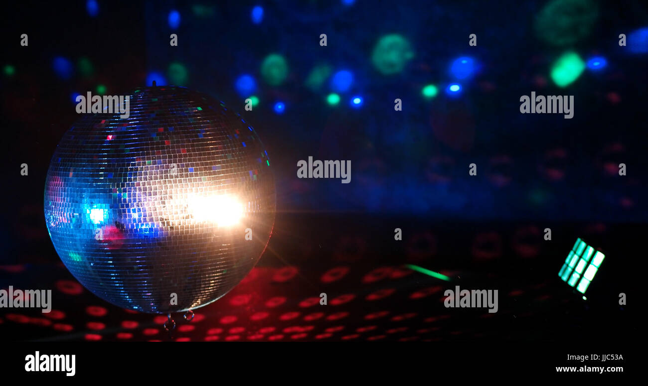 Disco ball light reflection background Stock Photo - Alamy
