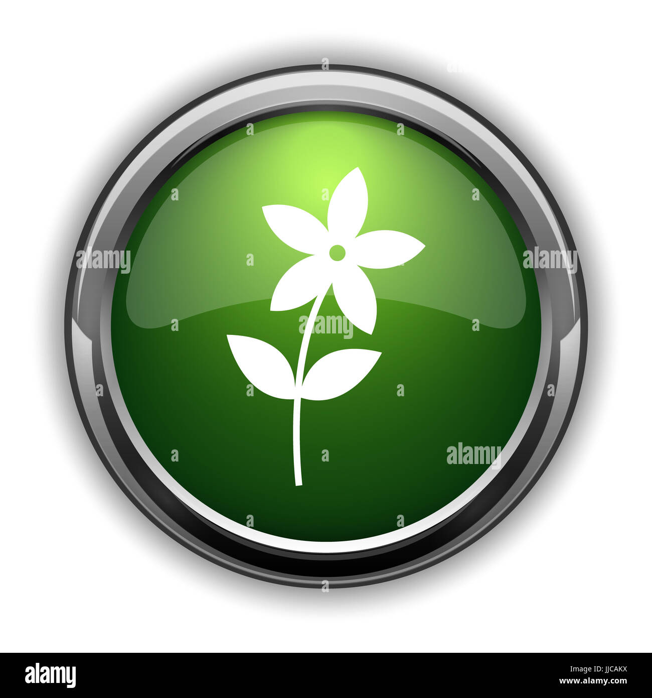 Flower icon. Flower website button on white background Stock Photo - Alamy
