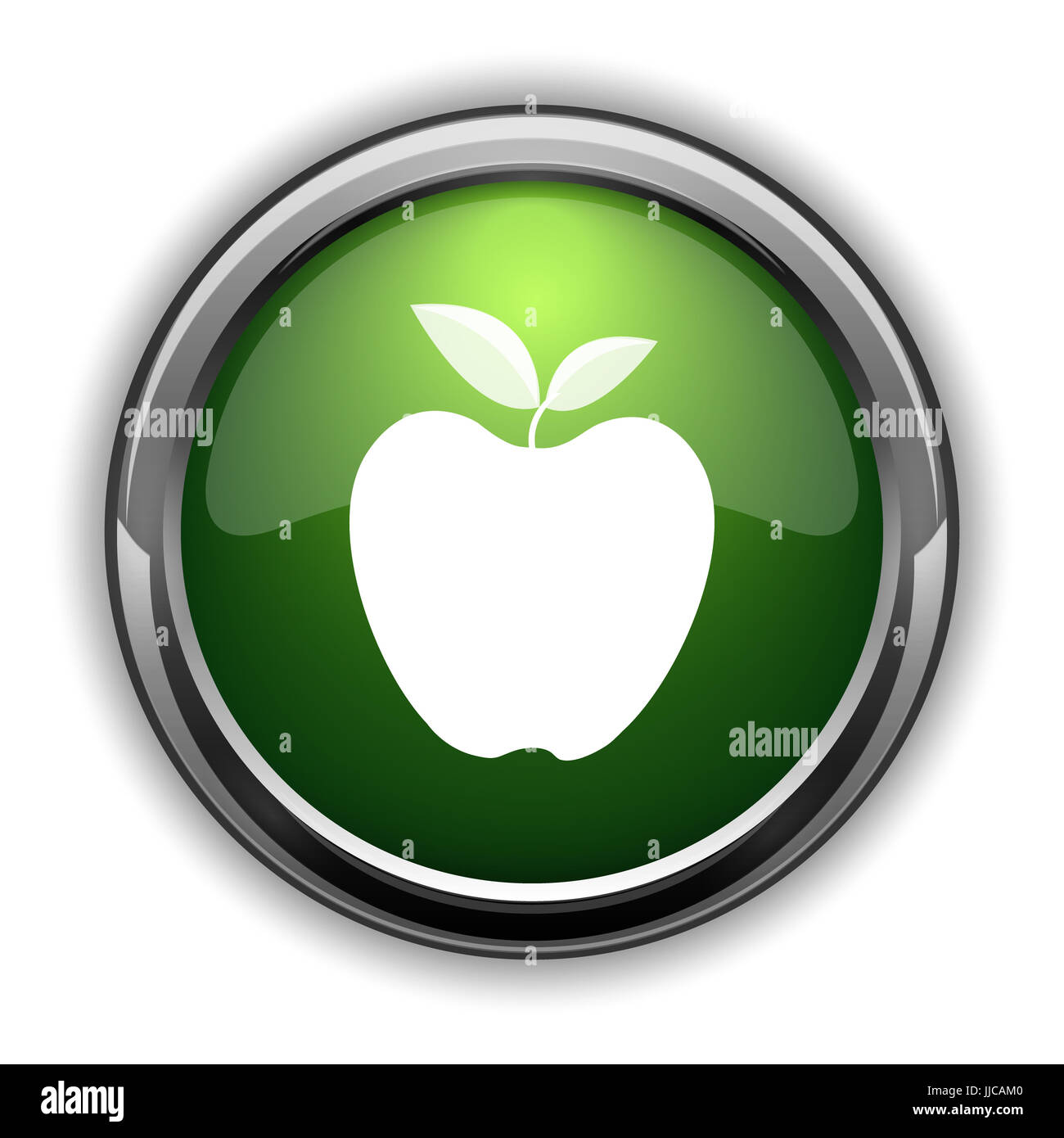Apple icon. Apple website button on white background Stock Photo - Alamy