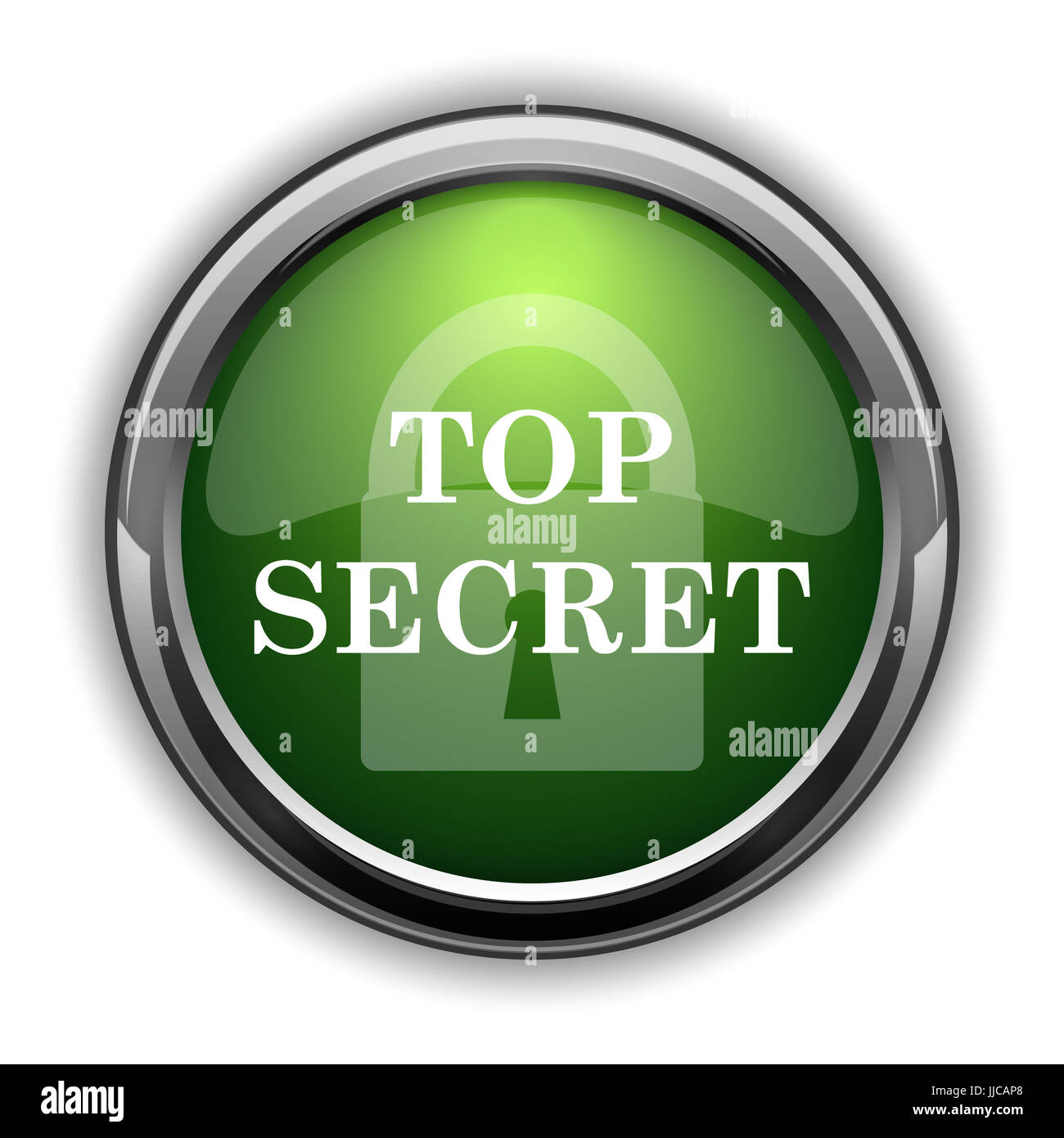 Top secret icon. Top secret website button on white background Stock ...