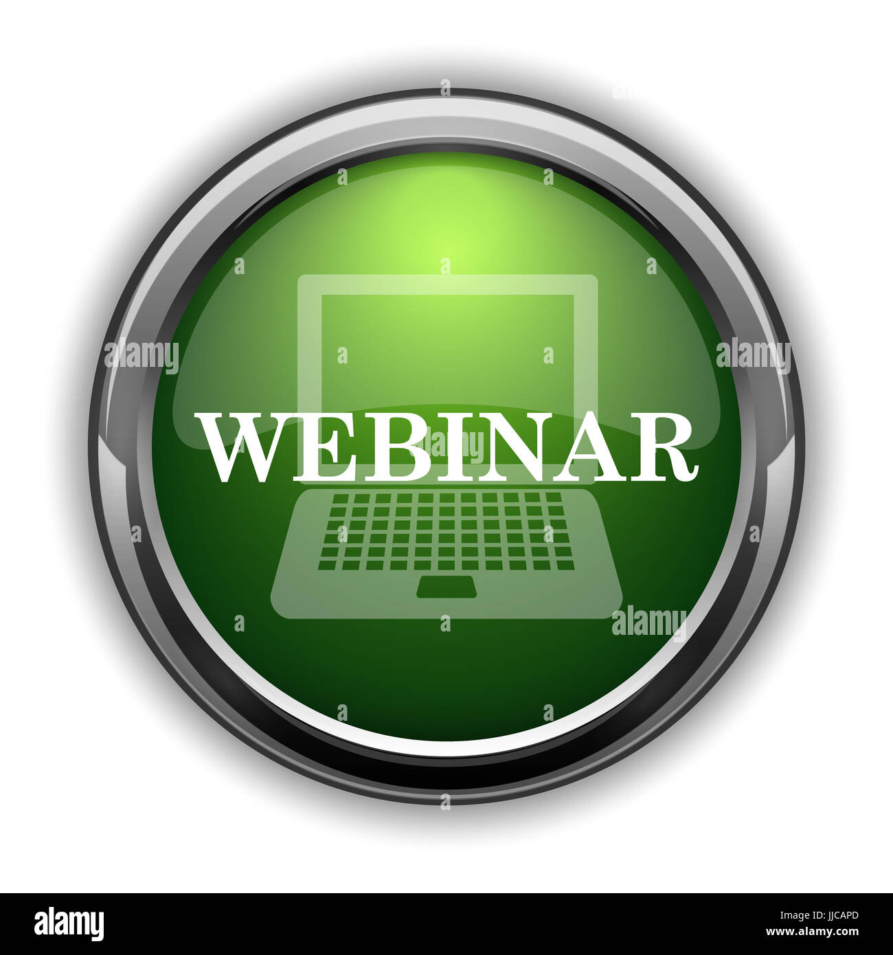 Webinar icon. Webinar website button on white background Stock Photo ...