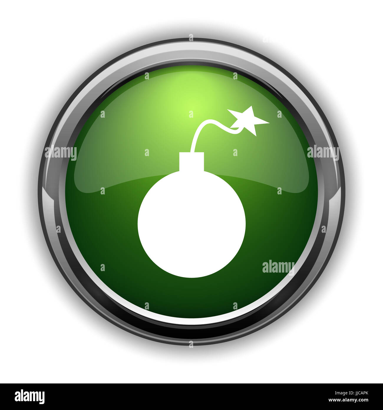 Bomb icon. Bomb website button on white background Stock Photo - Alamy