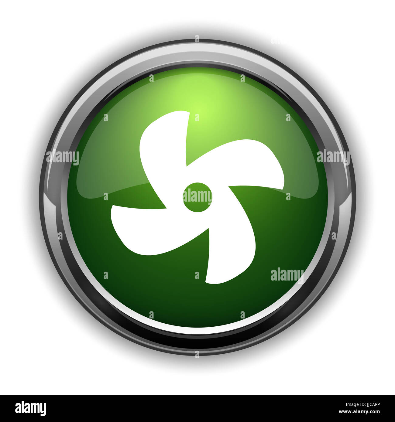 Fan icon. Fan website button on white background Stock Photo - Alamy