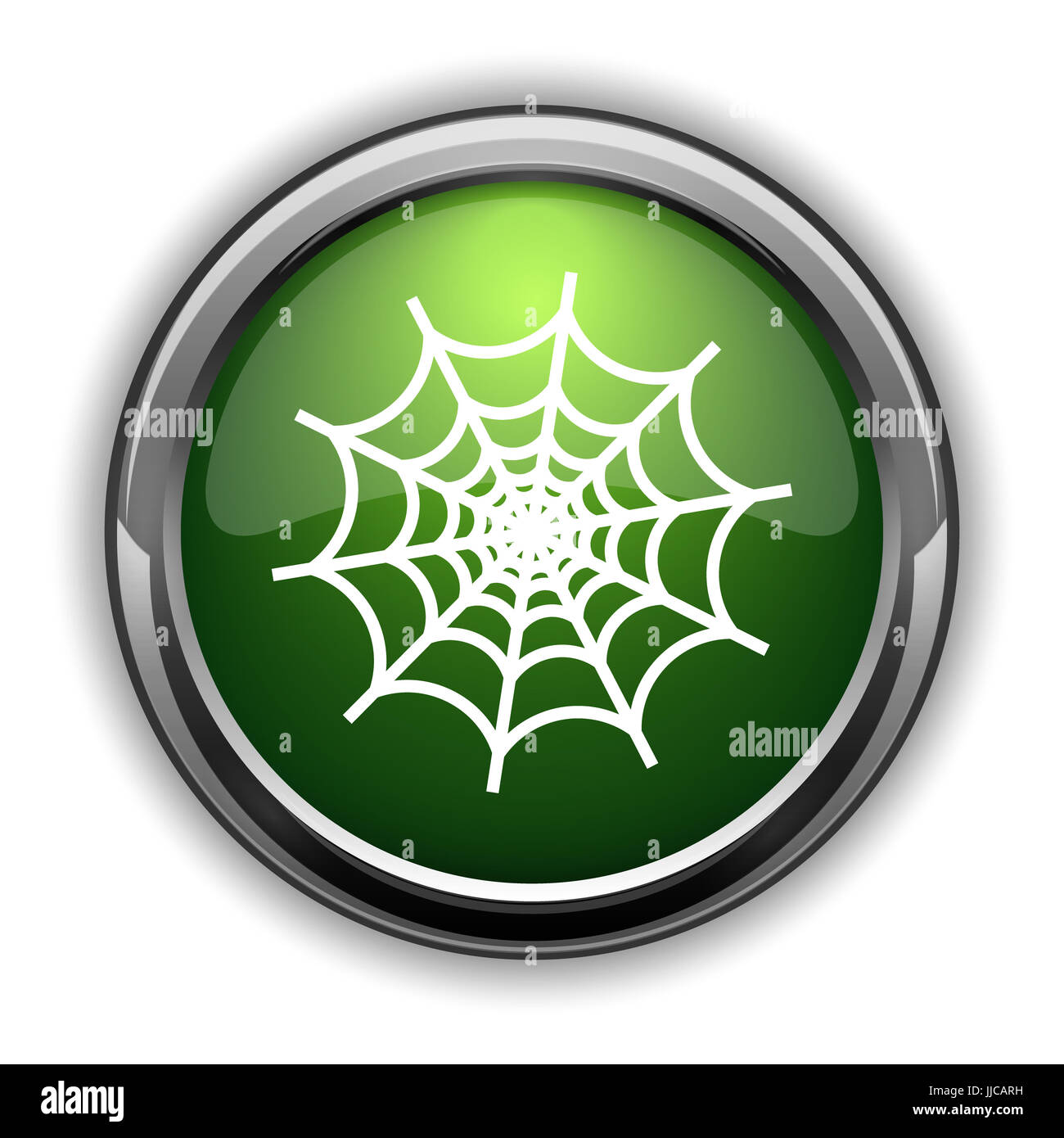 Spider web icon. Spider web website button on white background Stock Photo - Alamy