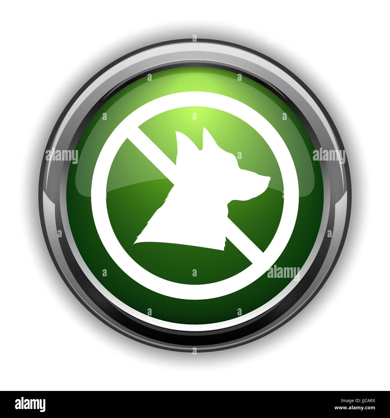 Forbidden dogs icon. Forbidden dogs website button on white background ...