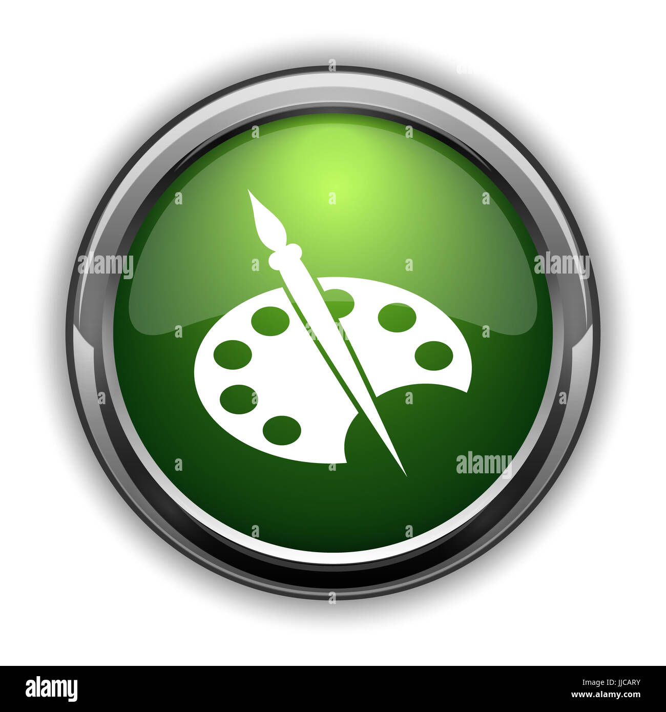 Painting icon. Painting website button on white background Stock Photo ...