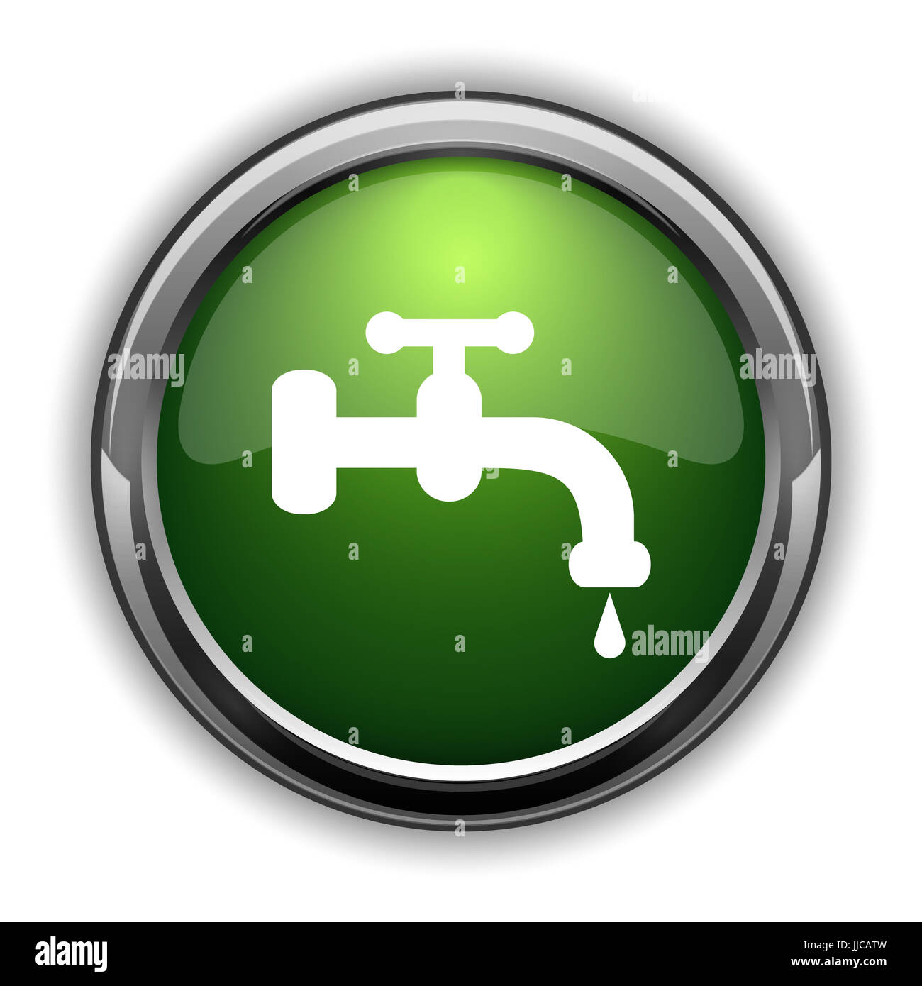 Water tap icon. Water tap website button on white background Stock ...