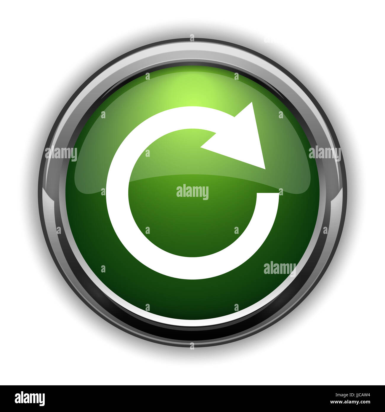 Reload one arrow icon. Reload one arrow website button on white ...