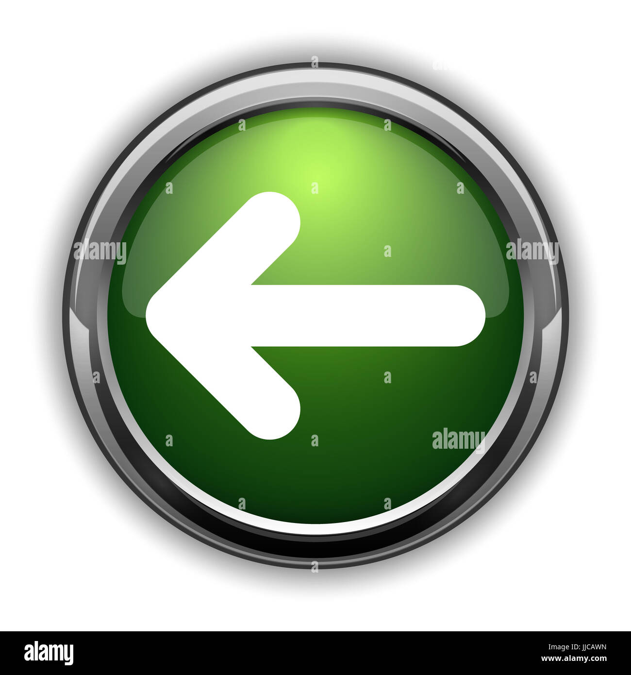 Left arrow icon. Left arrow website button on white background Stock ...