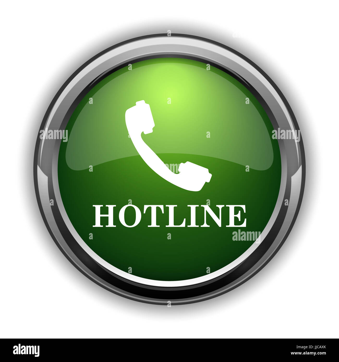 Hotline icon. Hotline website button on white background Stock Photo ...