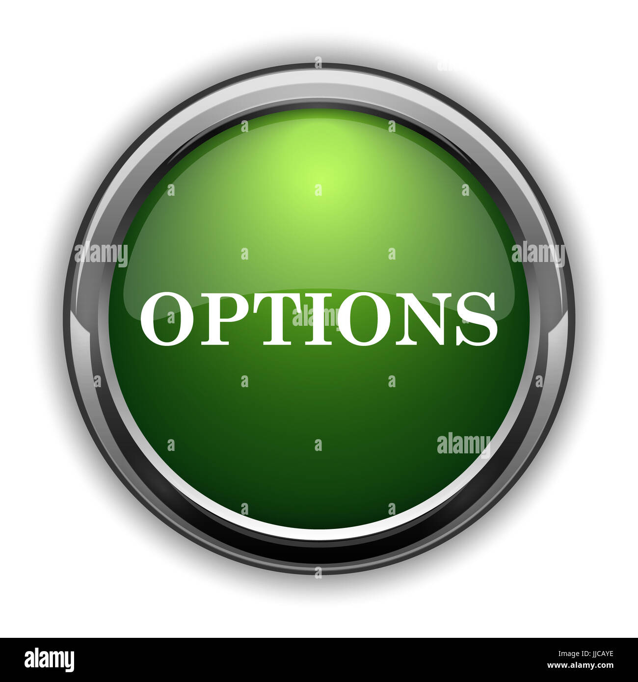 Options icon. Options website button on white background Stock Photo ...