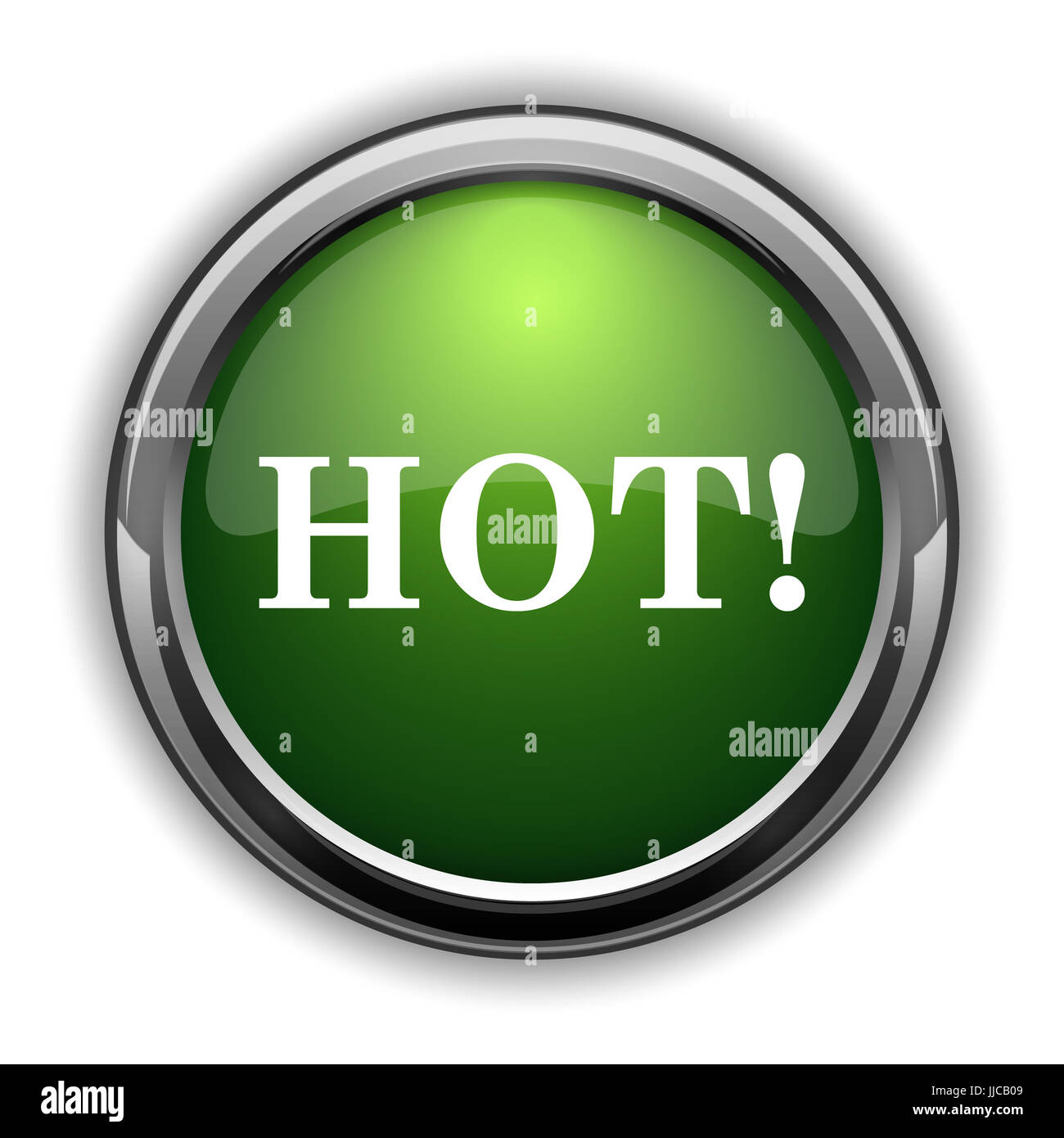 Hot icon. Hot website button on white background Stock Photo - Alamy