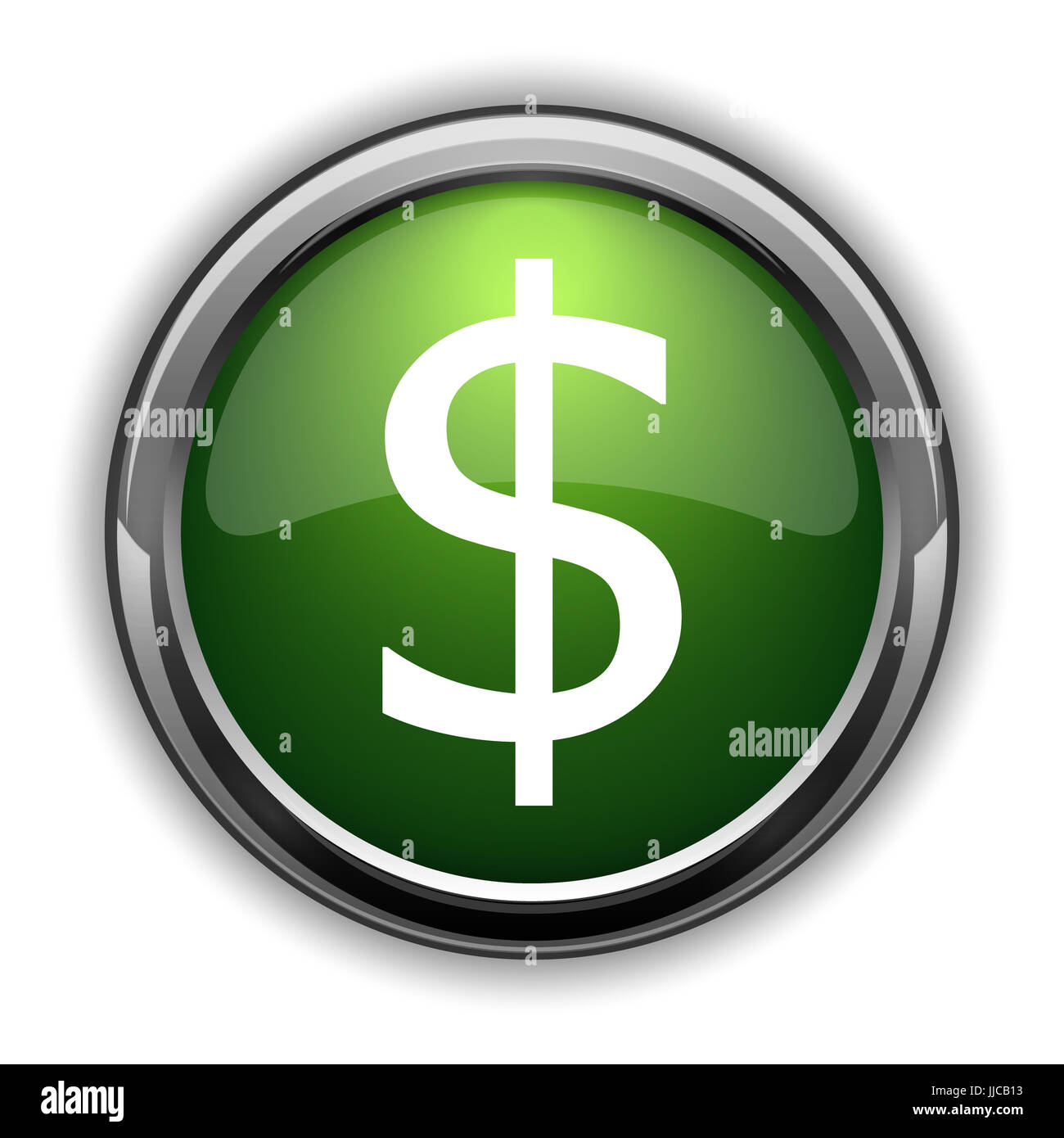 Dollar icon. Dollar website button on white background Stock Photo - Alamy